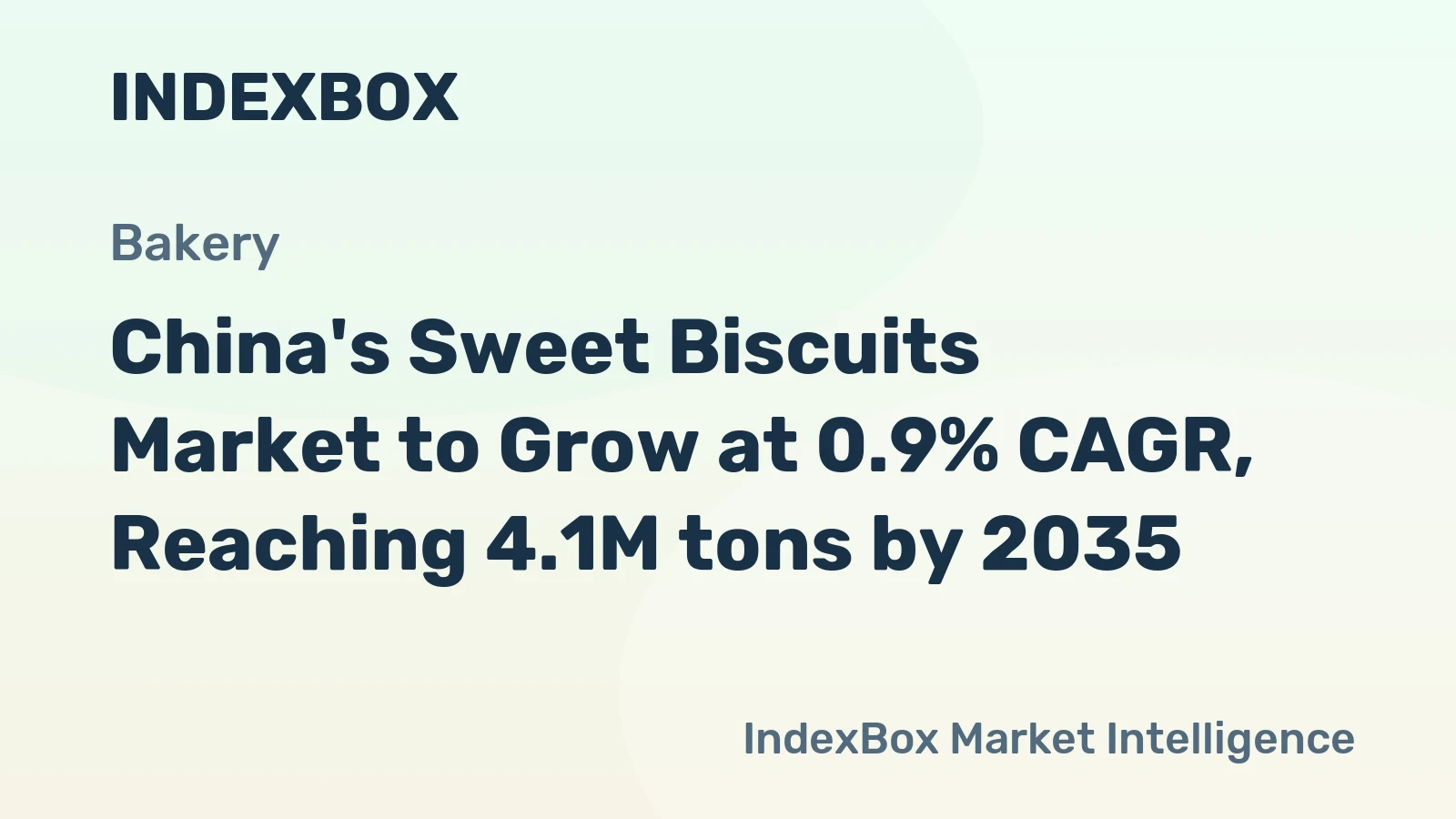 China's Sweet Biscuits Market to Grow at 0.9% CAGR, Reaching 4.1M tons by 2035