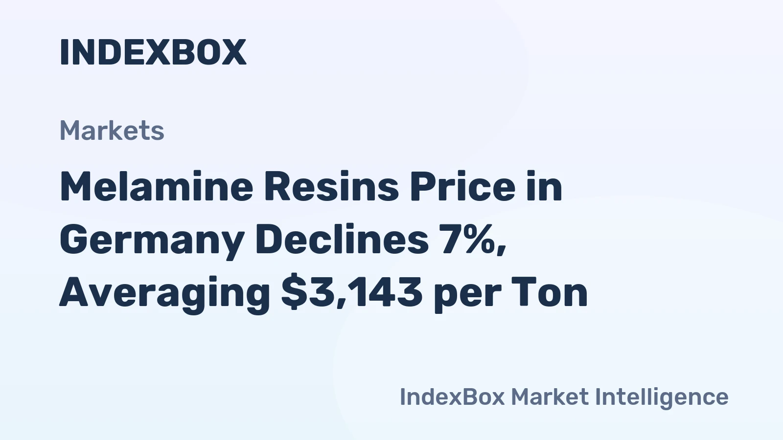 Melamine Resins Price in Germany Declines 7%, Averaging $3,143 per Ton