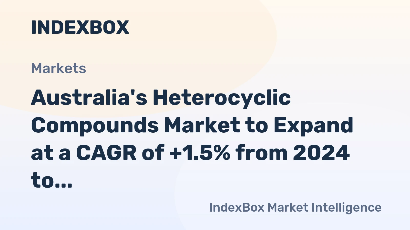 Australia's Heterocyclic Compounds Market to Expand at a CAGR of +1.5% from 2024 to 2035, Reaching $681M in Value by 2035