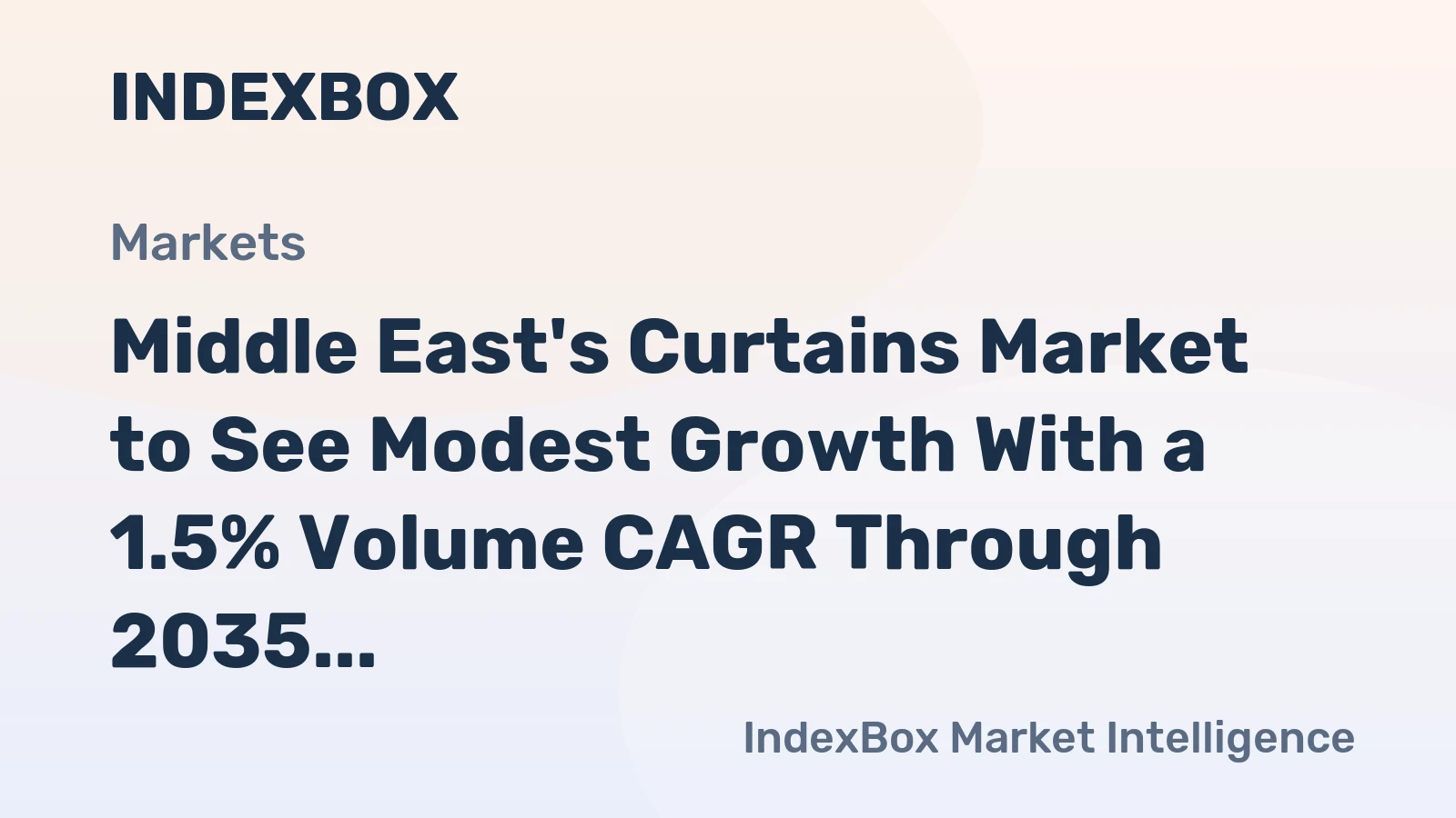 Middle East's Curtains Market to See Modest Growth With a 1.5% Volume CAGR Through 2035