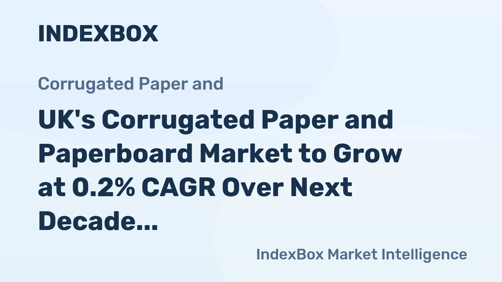 UK's Corrugated Paper and Paperboard Market to Grow at 0.2% CAGR Over Next Decade