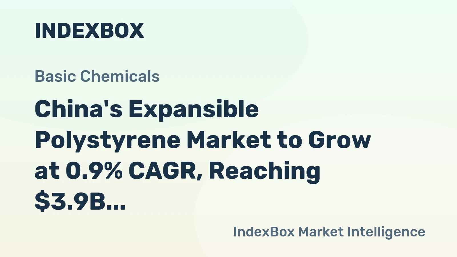 China's Expansible Polystyrene Market to Grow at 0.9% CAGR, Reaching $3.9B by 2035
