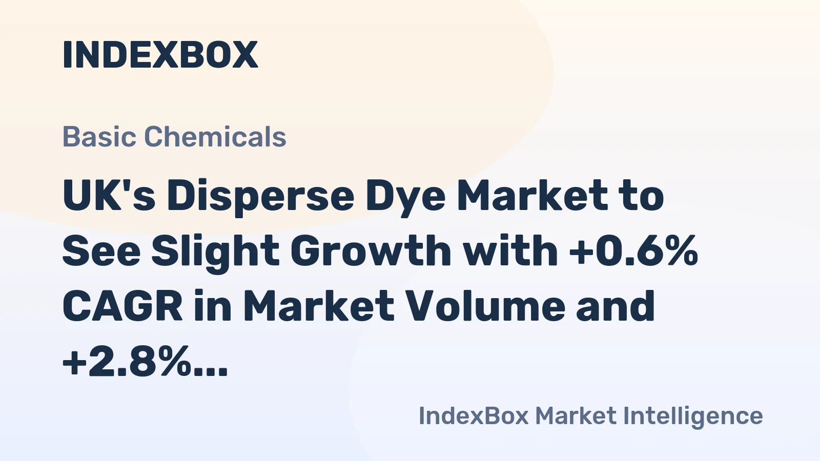 UK's Disperse Dye Market to See Slight Growth with +0.6% CAGR in Market Volume and +2.8% CAGR in Market Value by 2035