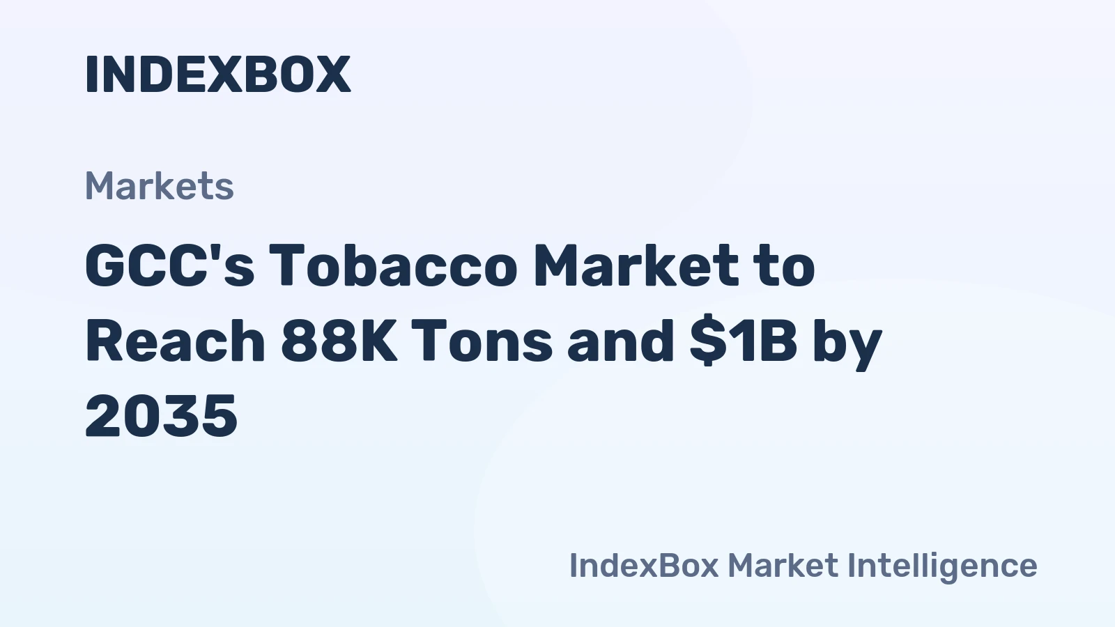 GCC's Tobacco Market to Reach 88K Tons and $1B by 2035