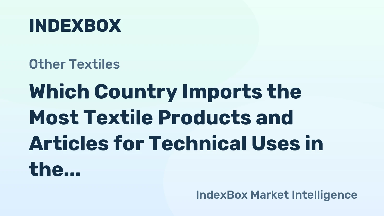 Which Country Imports the Most Textile Products and Articles for Technical Uses in the World?