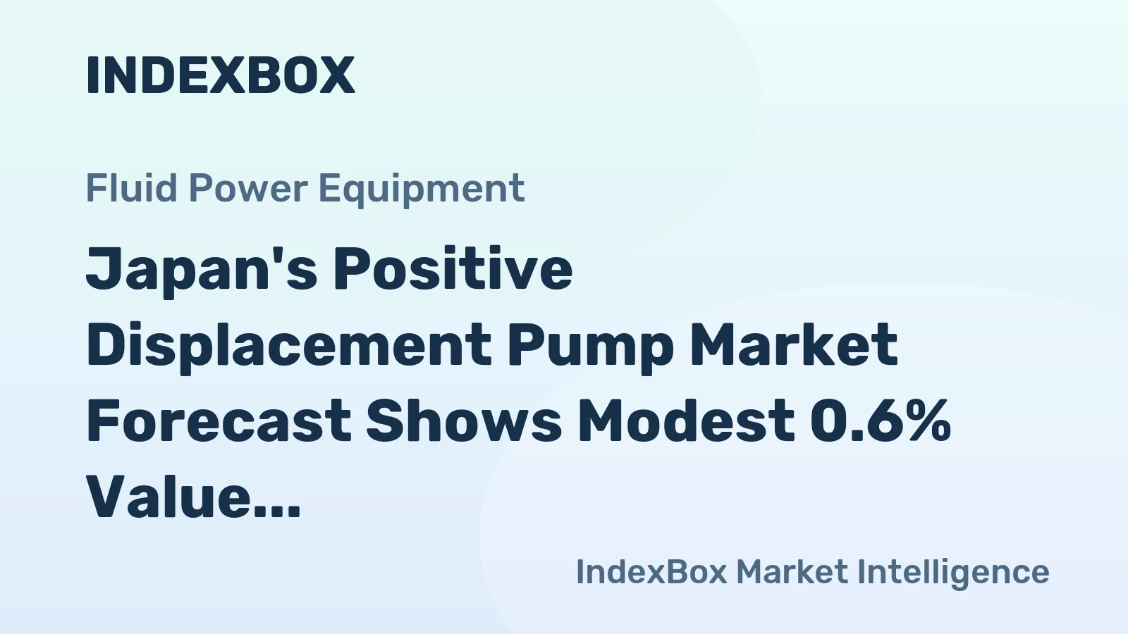 Japan's Positive Displacement Pump Market Forecast Shows Modest 0.6% Value CAGR Through 2035