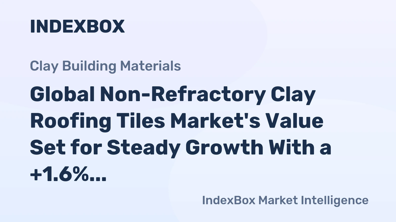 Global Non-Refractory Clay Roofing Tiles Market's Value Set for Steady Growth With a +1.6% CAGR Through 2035