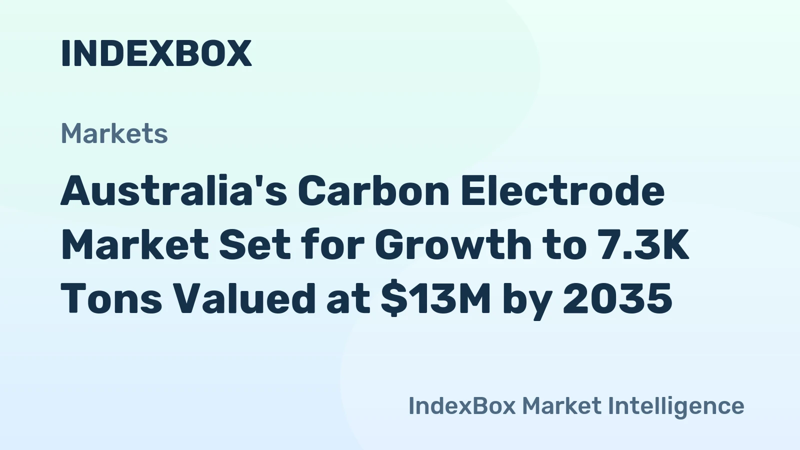 Australia's Carbon Electrode Market Set for Growth to 7.3K Tons Valued at $13M by 2035