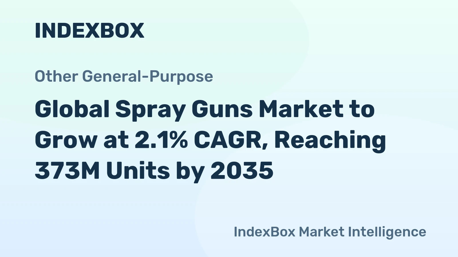 Global Spray Guns Market to Grow at 2.1% CAGR, Reaching 373M Units by 2035