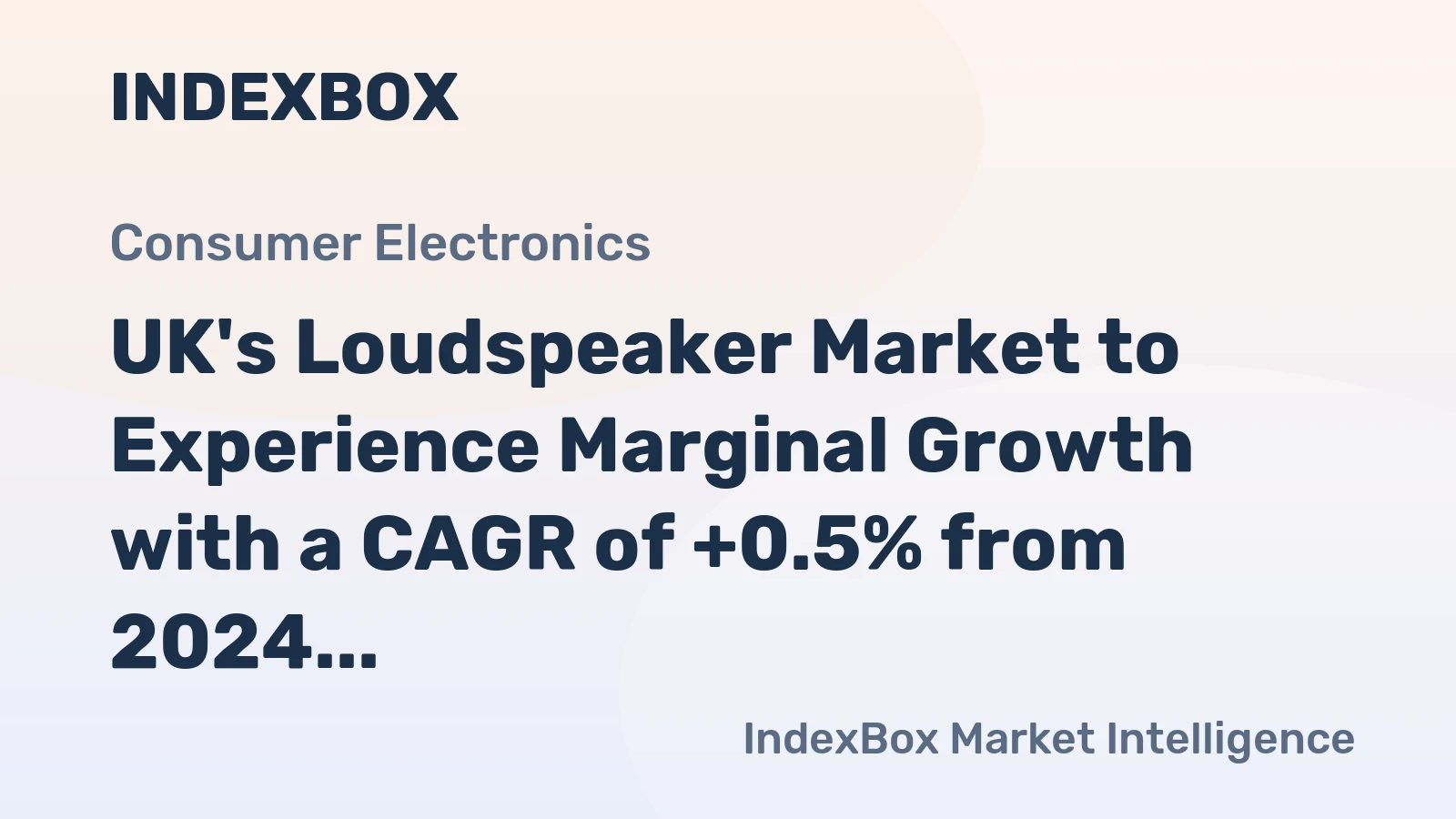 UK's Loudspeaker Market to Experience Marginal Growth with a CAGR of +0.5% from 2024 to 2035, Reaching $325M by 2035
