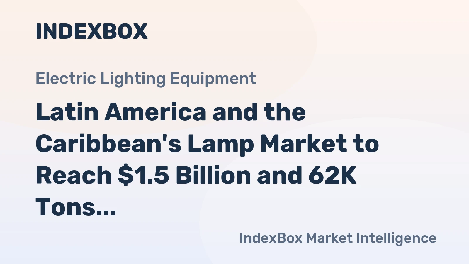Latin America and the Caribbean's Lamp Market to Reach $1.5 Billion and 62K Tons by 2035