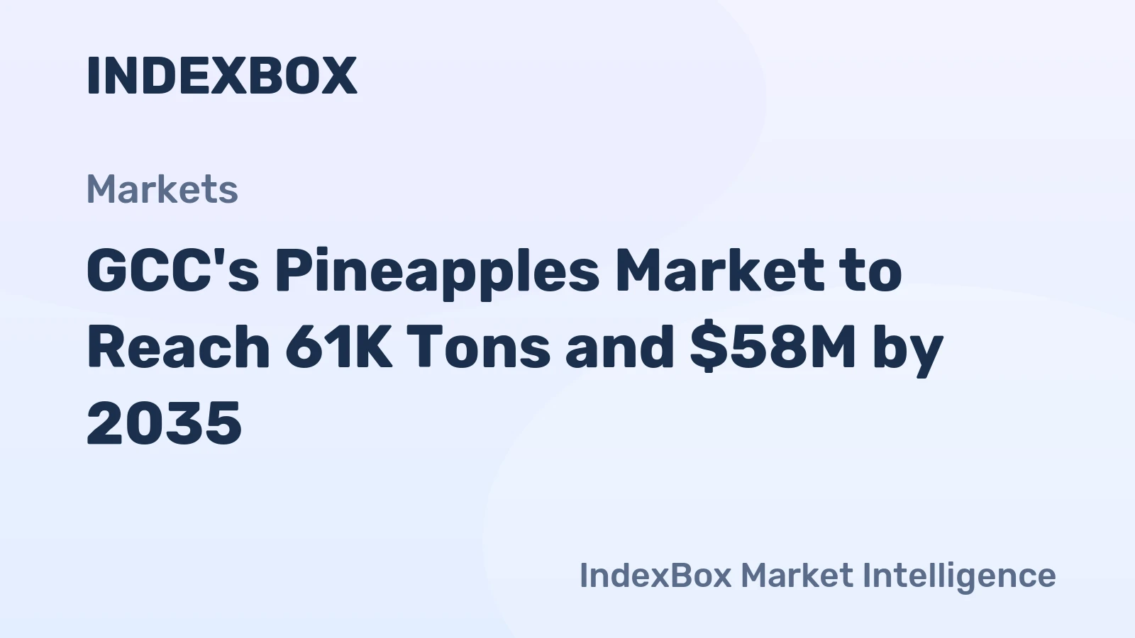 GCC's Pineapples Market to Reach 61K Tons and $58M by 2035