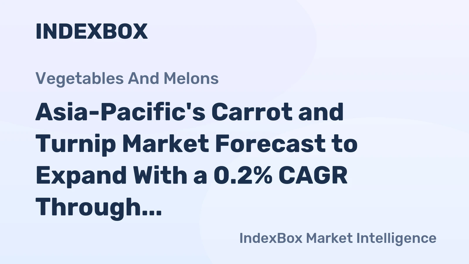 Asia-Pacific's Carrot and Turnip Market Forecast to Expand With a 0.2% CAGR Through 2035
