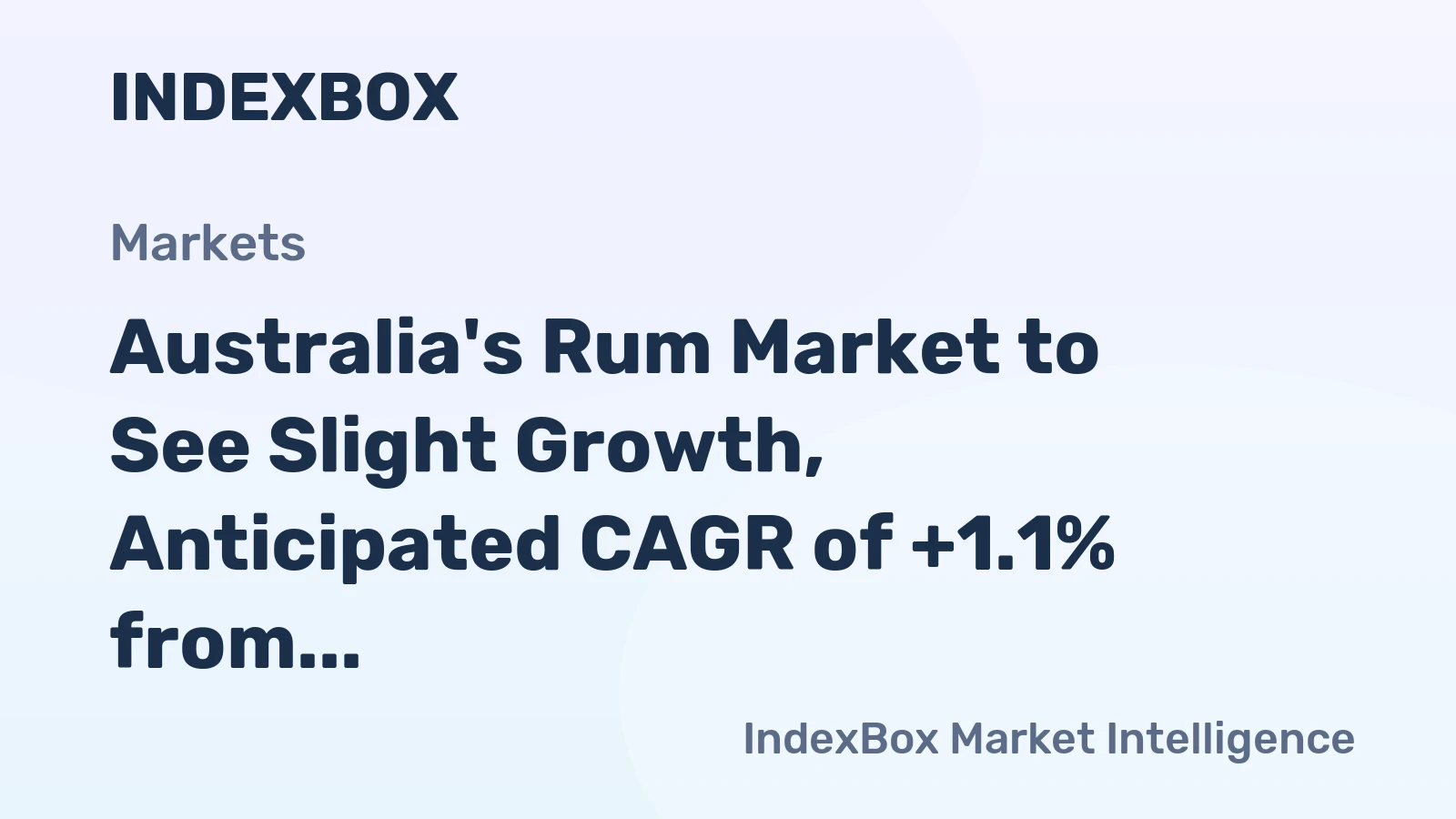 Australia's Rum Market to See Slight Growth, Anticipated CAGR of +1.1% from 2024 to 2035
