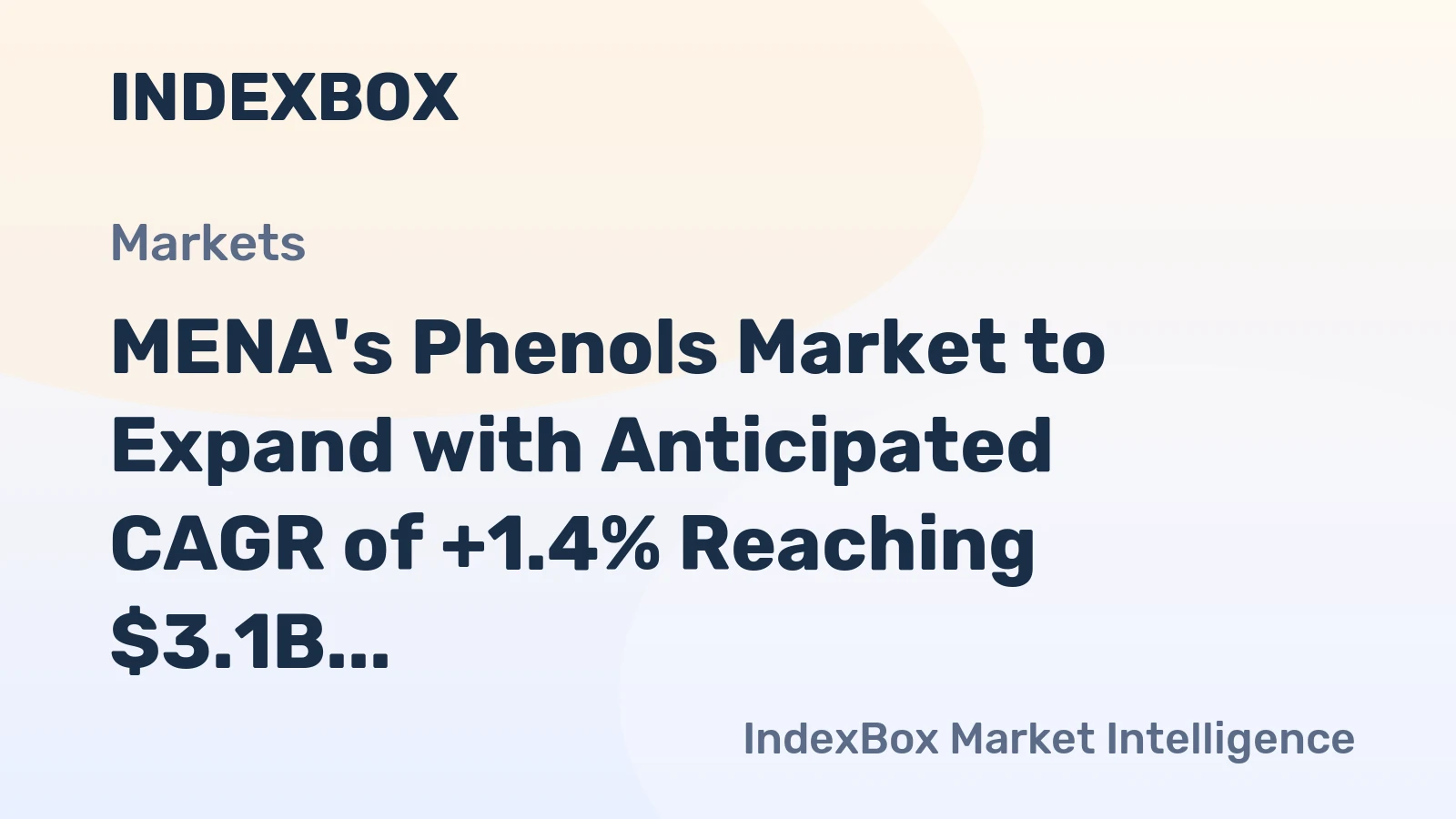MENA's Phenols Market to Expand with Anticipated CAGR of +1.4% Reaching $3.1B by 2035