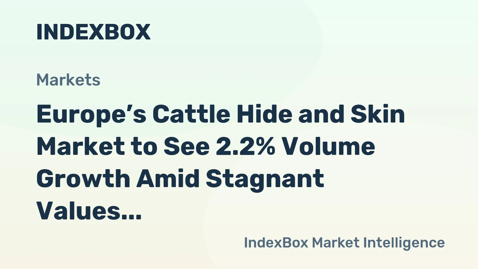 Europe’s Cattle Hide and Skin Market to See 2.2% Volume Growth Amid Stagnant Values