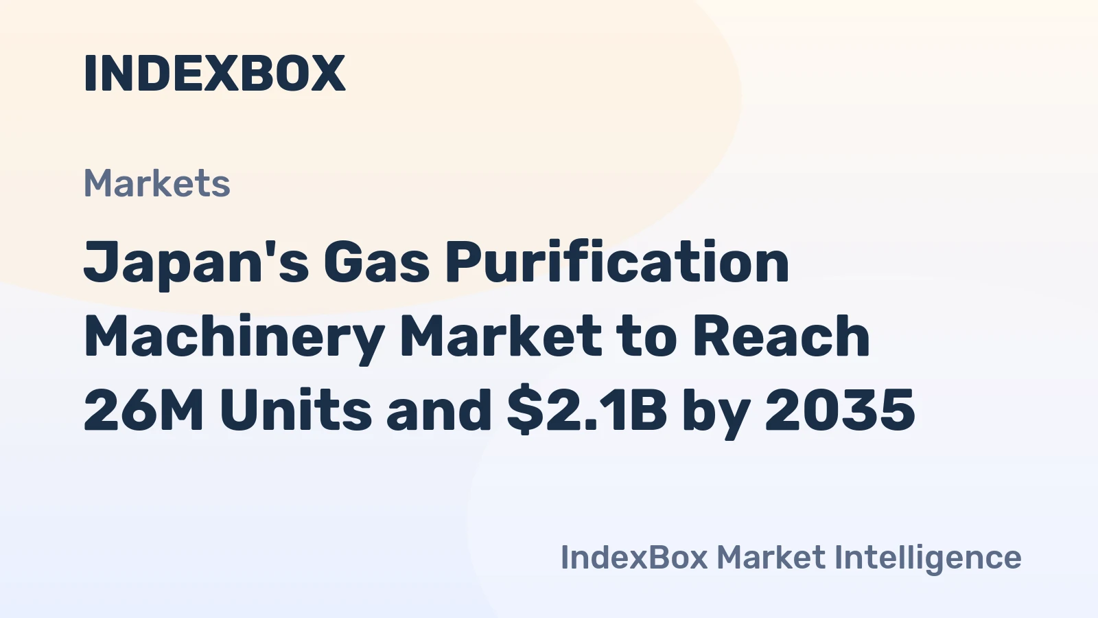 Japan's Gas Purification Machinery Market to Reach 26M Units and $2.1B by 2035