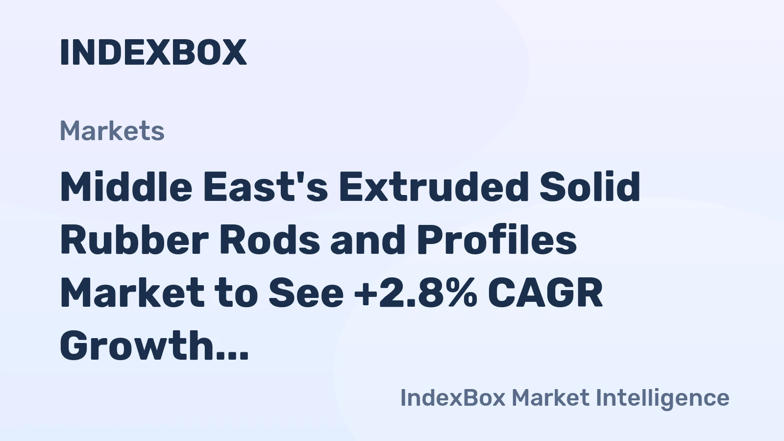 Middle East's Extruded Solid Rubber Rods and Profiles Market to See +2.8% CAGR Growth Through 2035