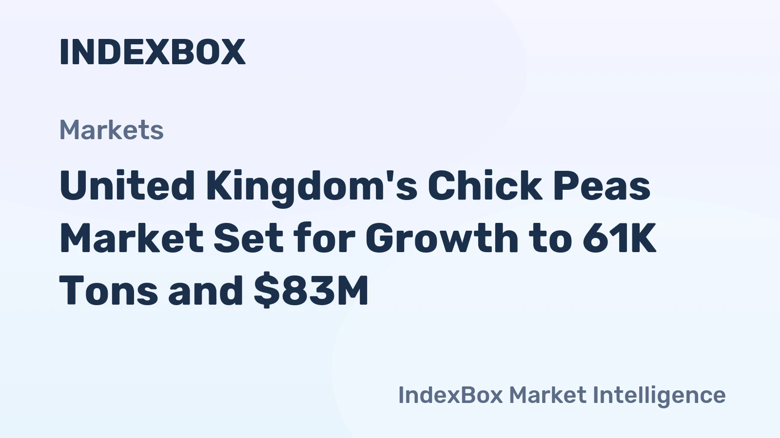 United Kingdom's Chick Peas Market Set for Growth to 61K Tons and $83M