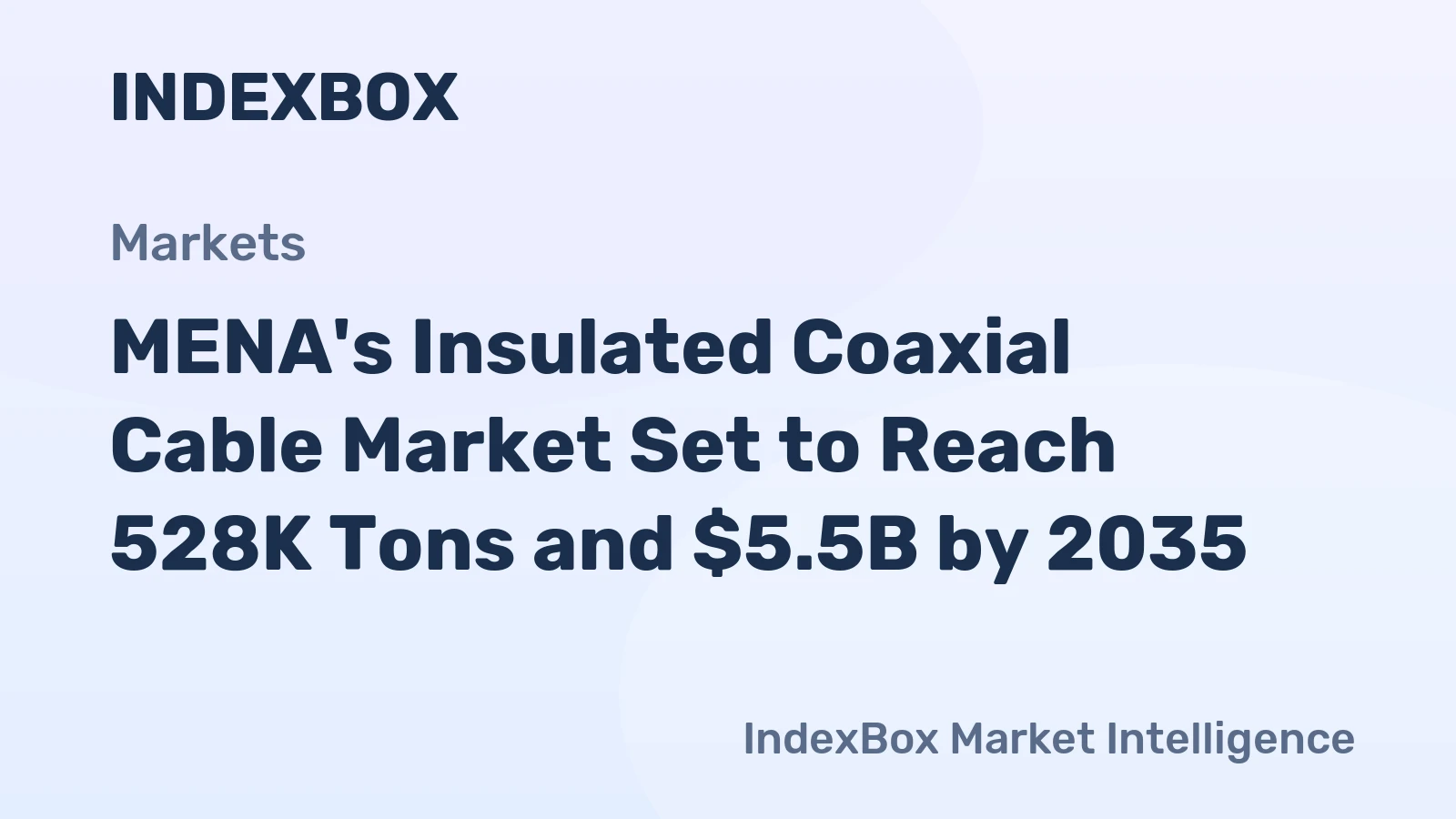 MENA's Insulated Coaxial Cable Market Set to Reach 528K Tons and $5.5B by 2035