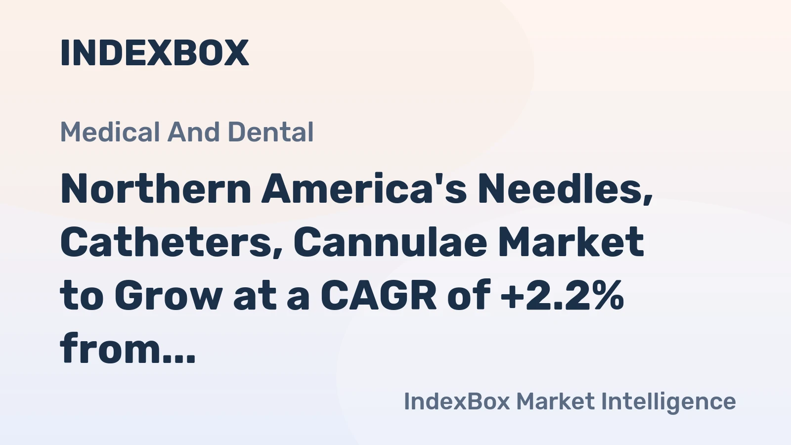 Northern America's Needles, Catheters, Cannulae Market to Grow at a CAGR of +2.2% from 2024-2035, Reaching 26B Units by 2035