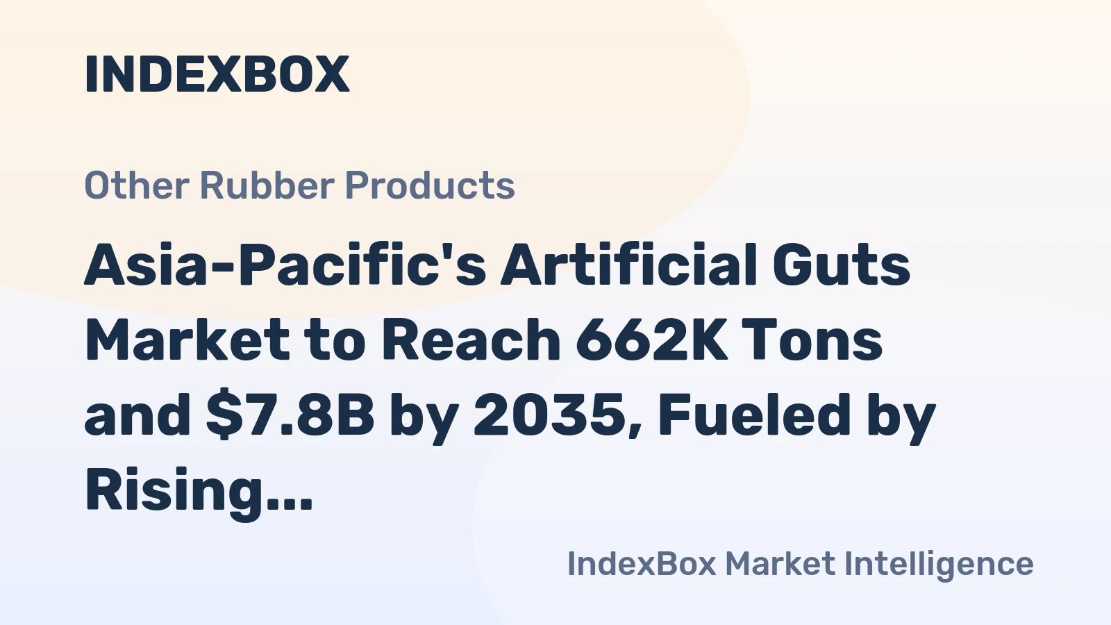 Asia-Pacific's Artificial Guts Market to Reach 662K Tons and $7.8B by 2035, Fueled by Rising Demand
