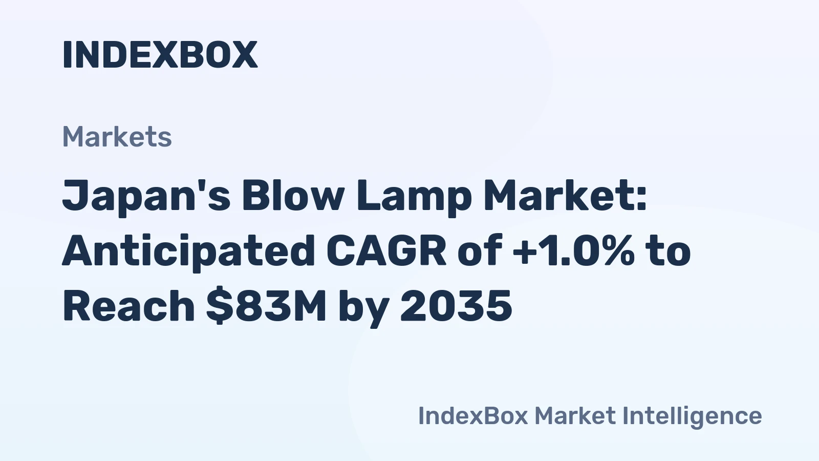 Japan's Blow Lamp Market: Anticipated CAGR of +1.0% to Reach $83M by 2035