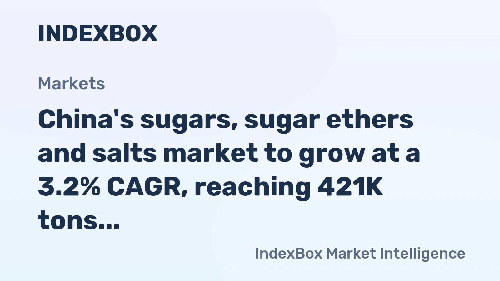 China's sugars, sugar ethers and salts market to grow at a 3.2% CAGR, reaching 421K tons by 2035, driven by sustained demand.