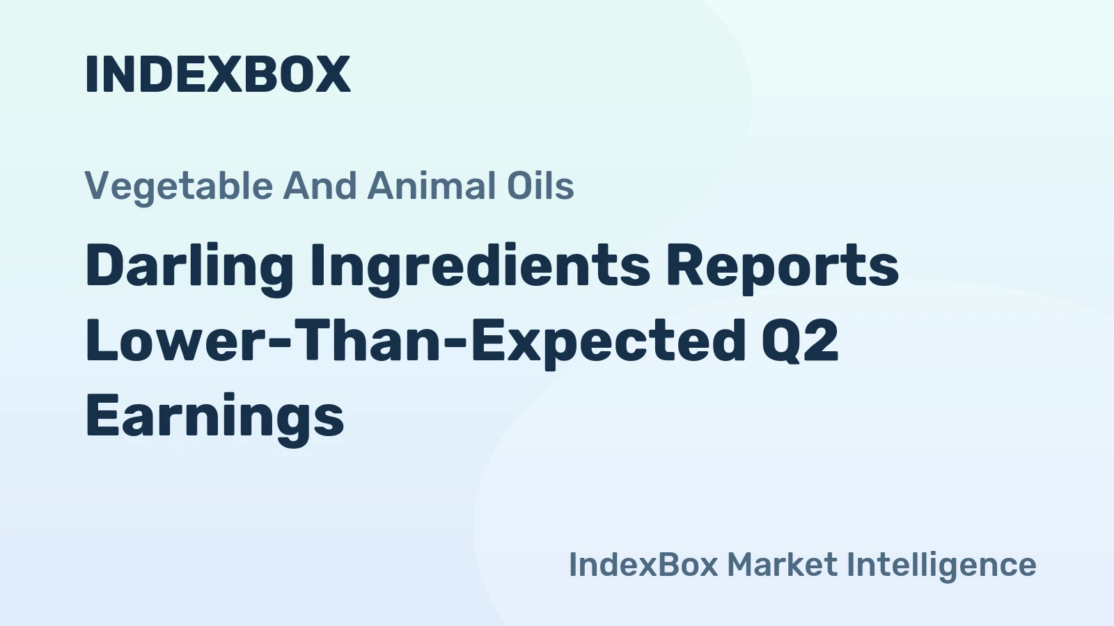 Darling Ingredients Reports Lower-Than-Expected Q2 Earnings