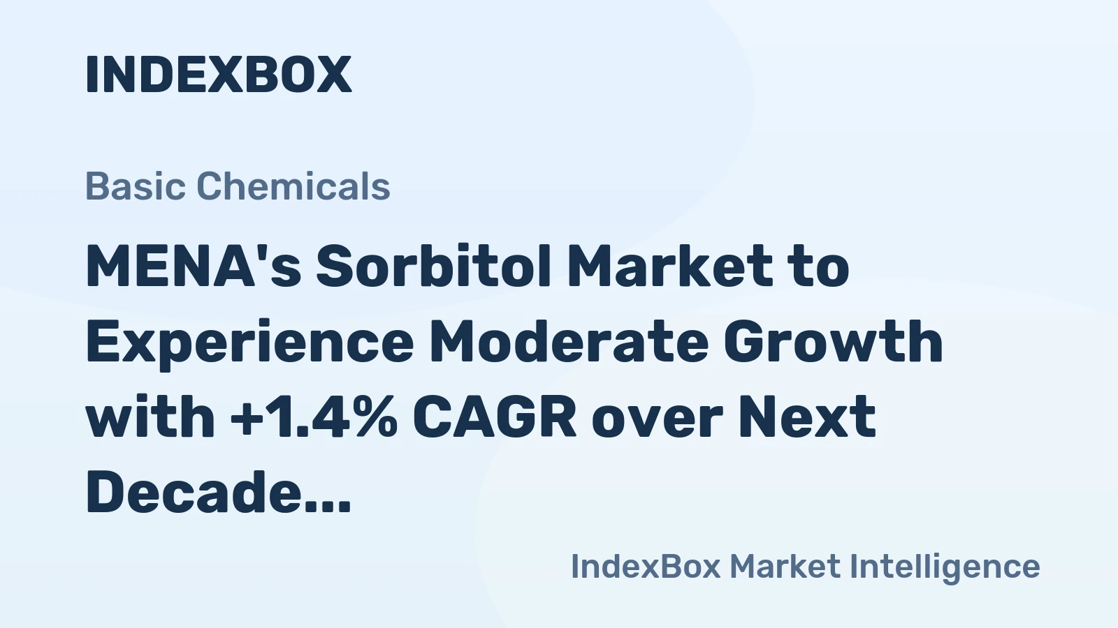 MENA's Sorbitol Market to Experience Moderate Growth with +1.4% CAGR over Next Decade