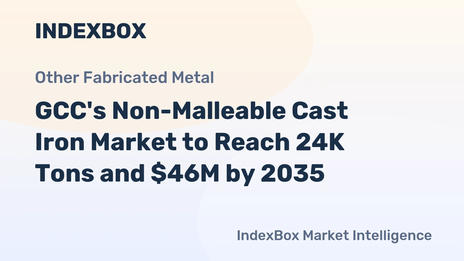 GCC's Non-Malleable Cast Iron Market to Reach 24K Tons and $46M by 2035
