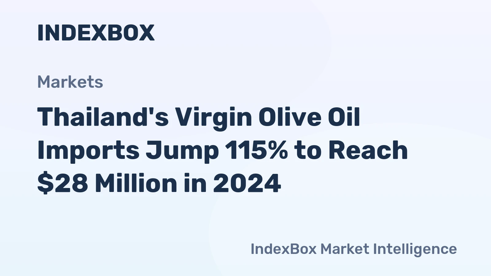 Thailand's Virgin Olive Oil Imports Jump 115% to Reach $28 Million in 2024