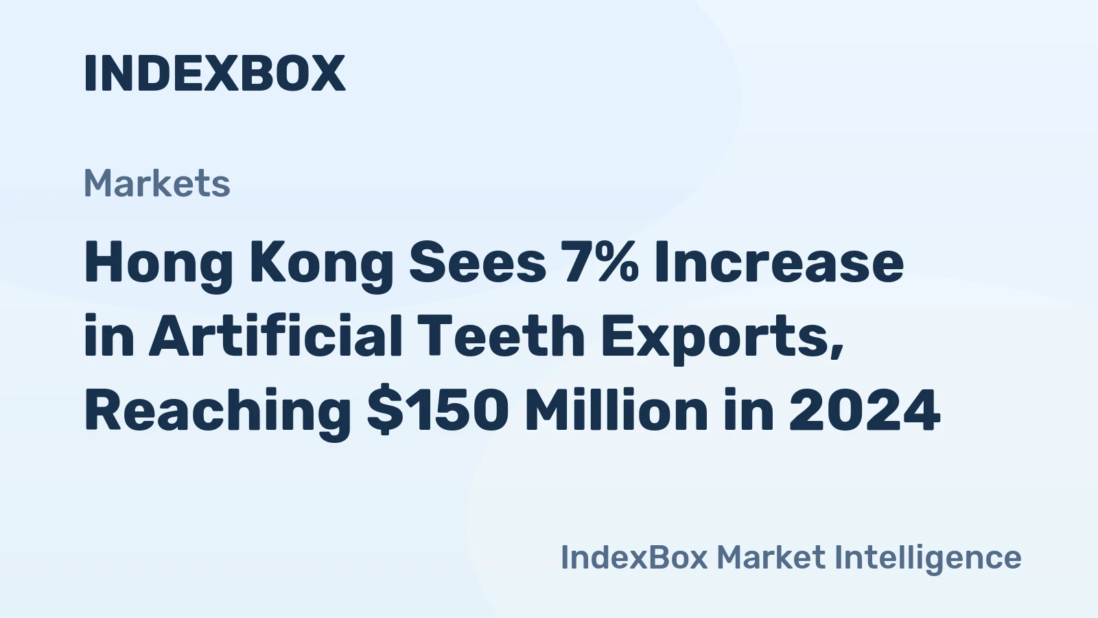 Hong Kong Sees 7% Increase in Artificial Teeth Exports, Reaching $150 Million in 2024