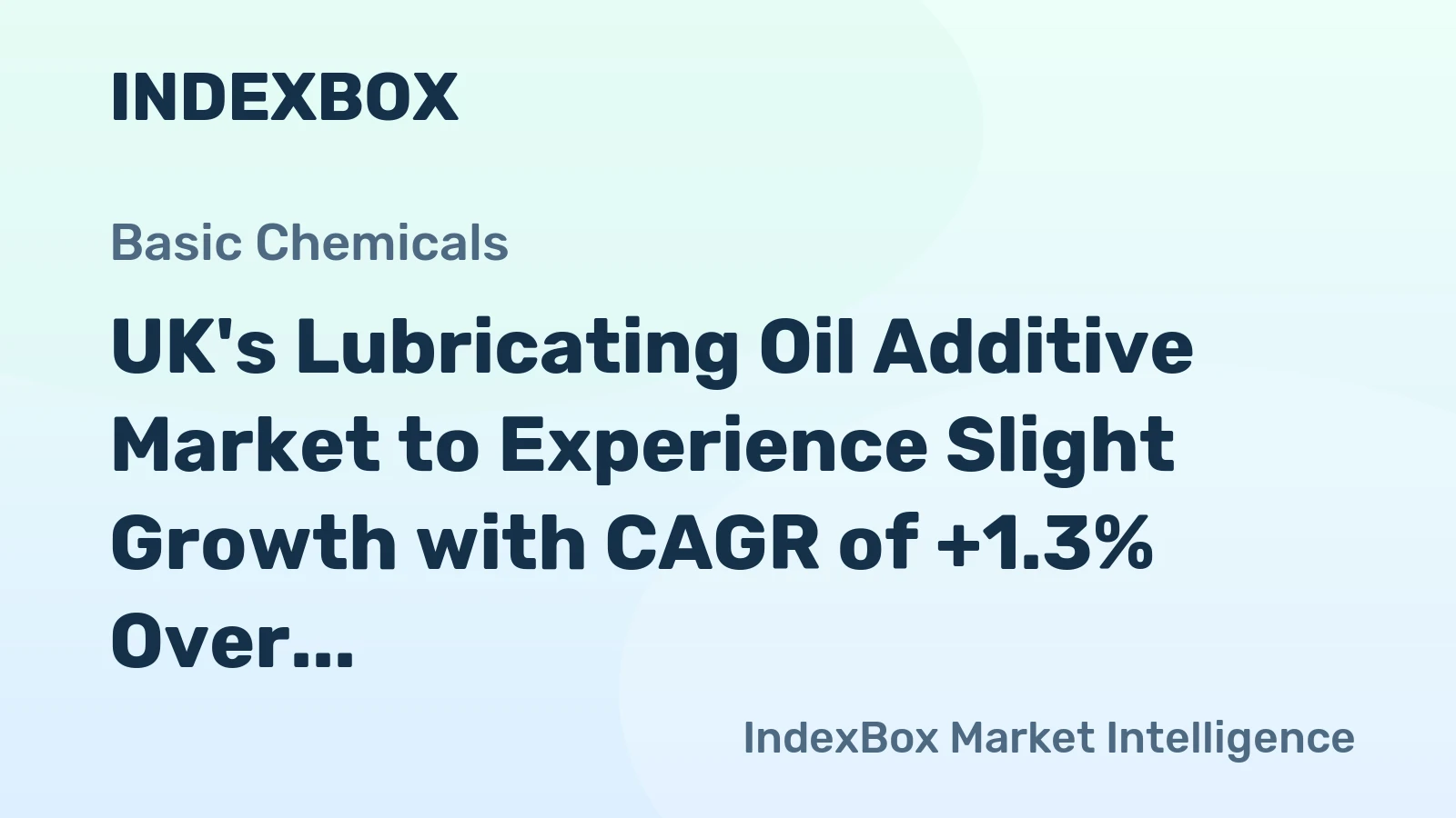 UK's Lubricating Oil Additive Market to Experience Slight Growth with CAGR of +1.3% Over Next Decade