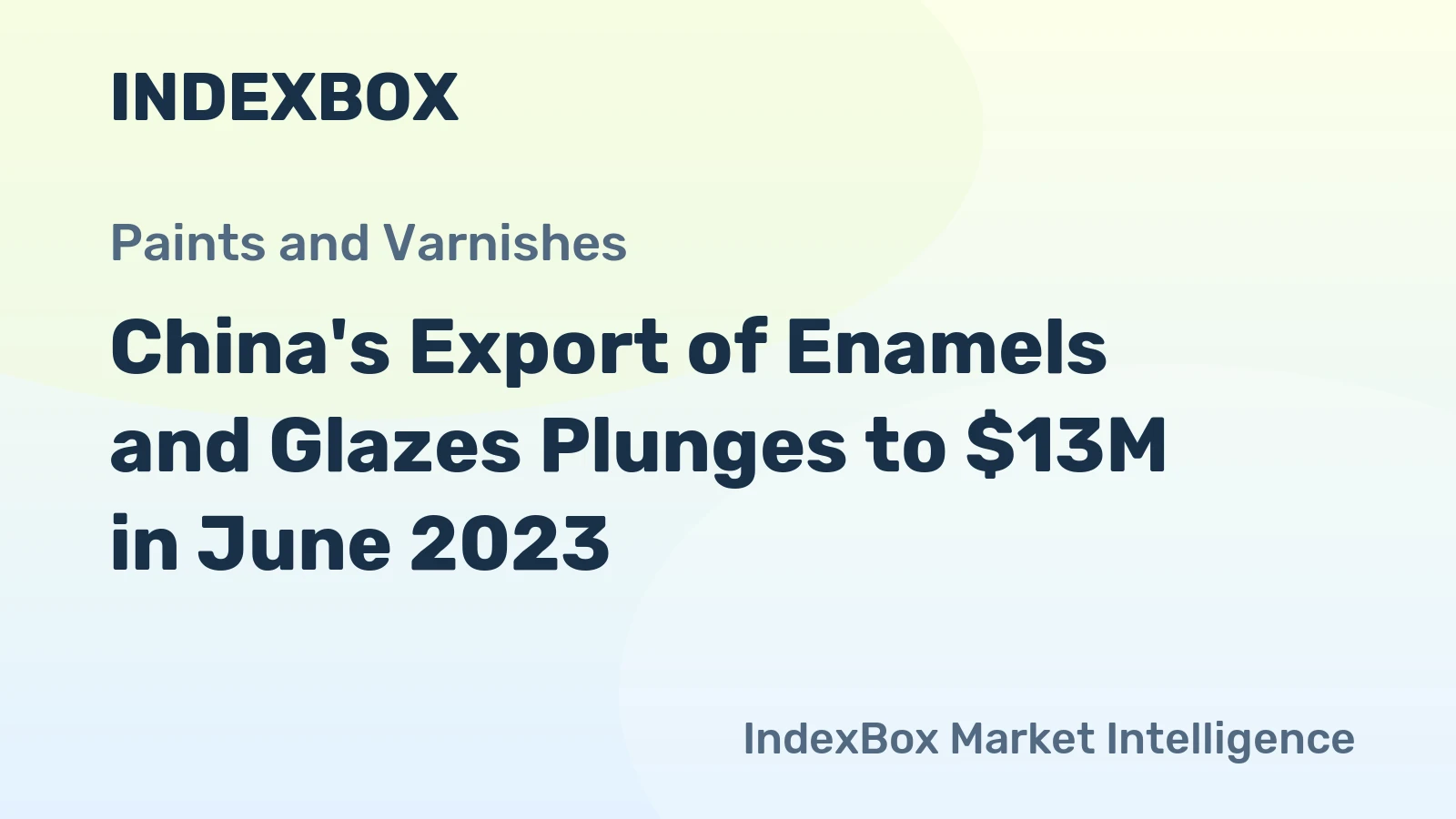 China's Export of Enamels and Glazes Plunges to $13M in June 2023