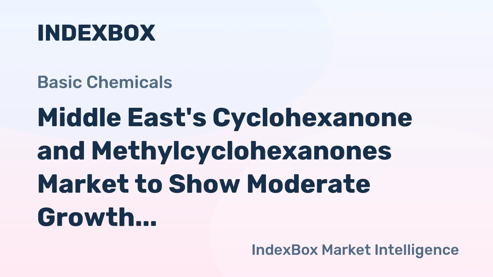 Middle East's Cyclohexanone and Methylcyclohexanones Market to Show Moderate Growth with a CAGR of +1.5% from 2024 to 2035