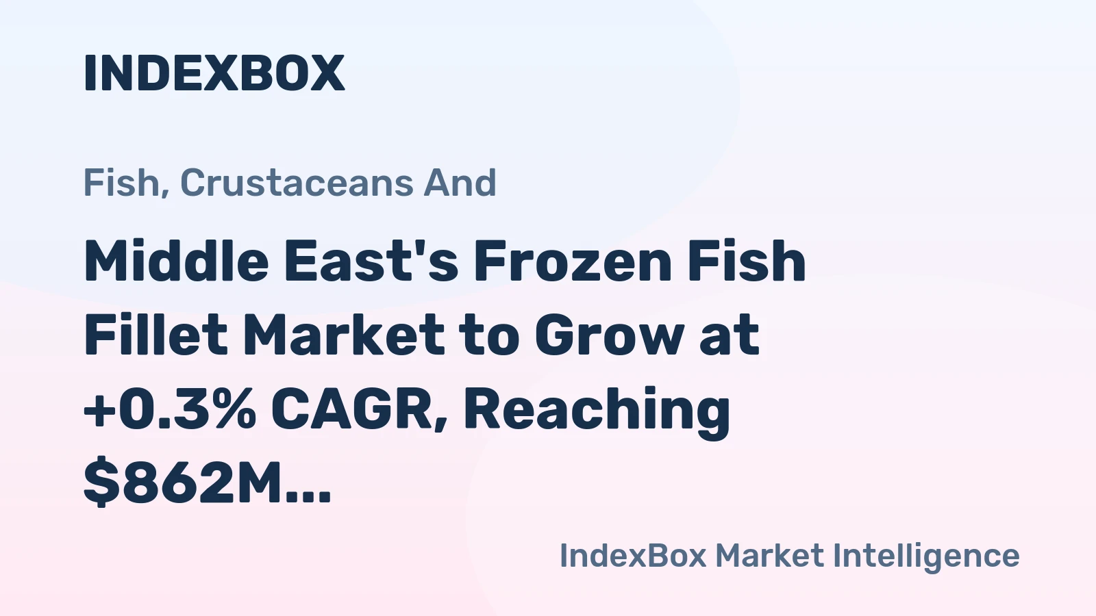 Middle East's Frozen Fish Fillet Market to Grow at +0.3% CAGR, Reaching $862M by 2035