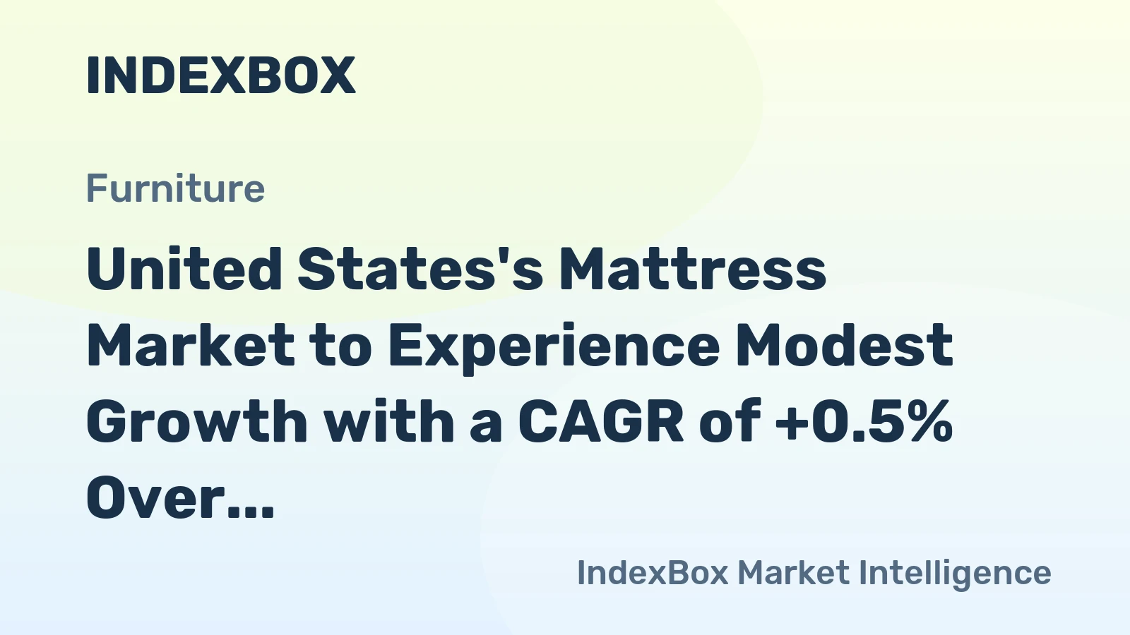 United States's Mattress Market to Experience Modest Growth with a CAGR of +0.5% Over Next Decade