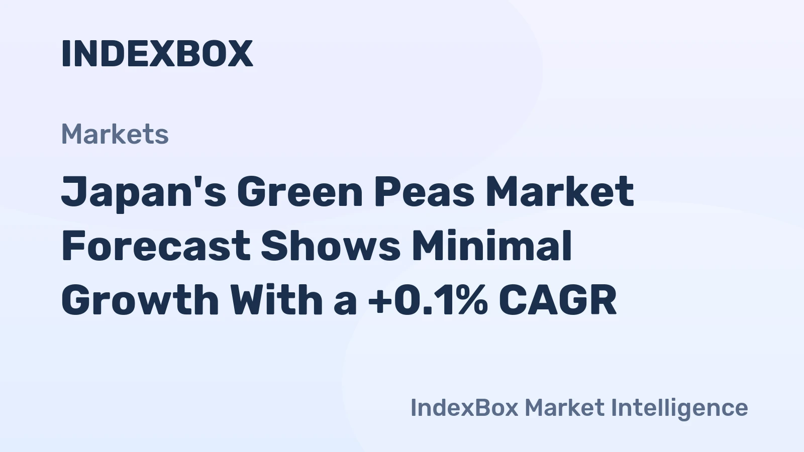 Japan's Green Peas Market Forecast Shows Minimal Growth With a +0.1% CAGR