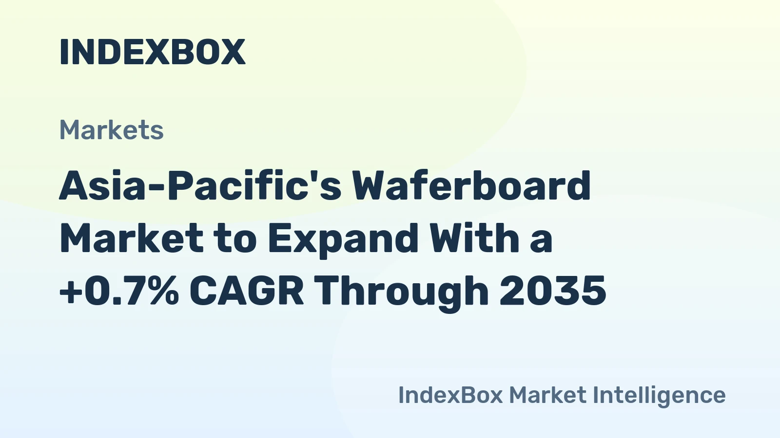 Asia-Pacific's Waferboard Market to Expand With a +0.7% CAGR Through 2035