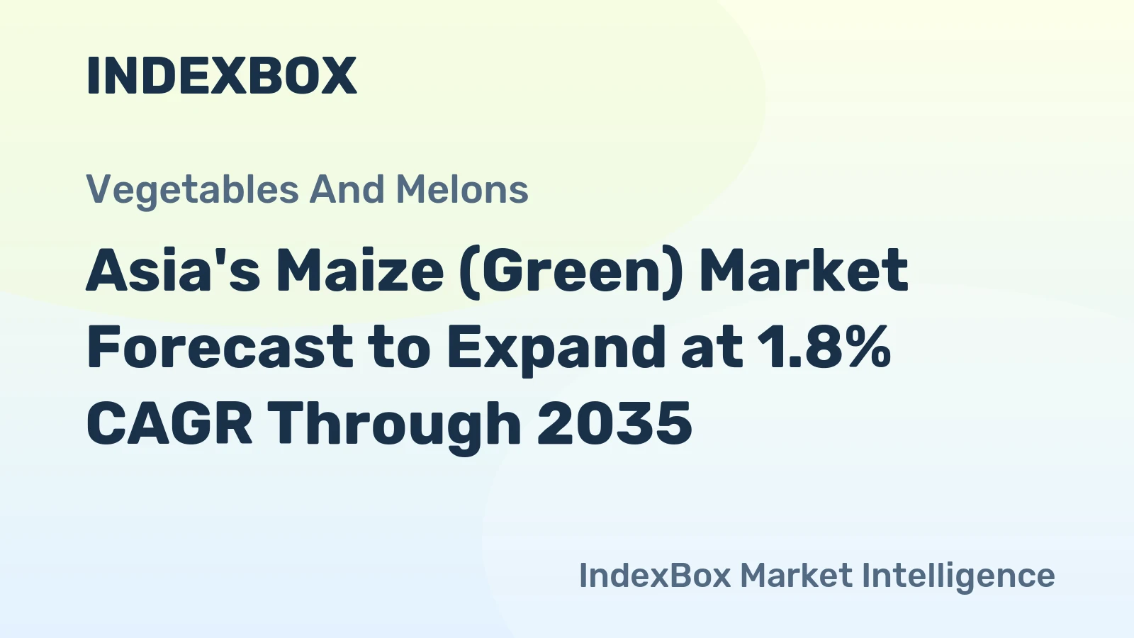 Asia's Maize (Green) Market Forecast to Expand at 1.8% CAGR Through 2035