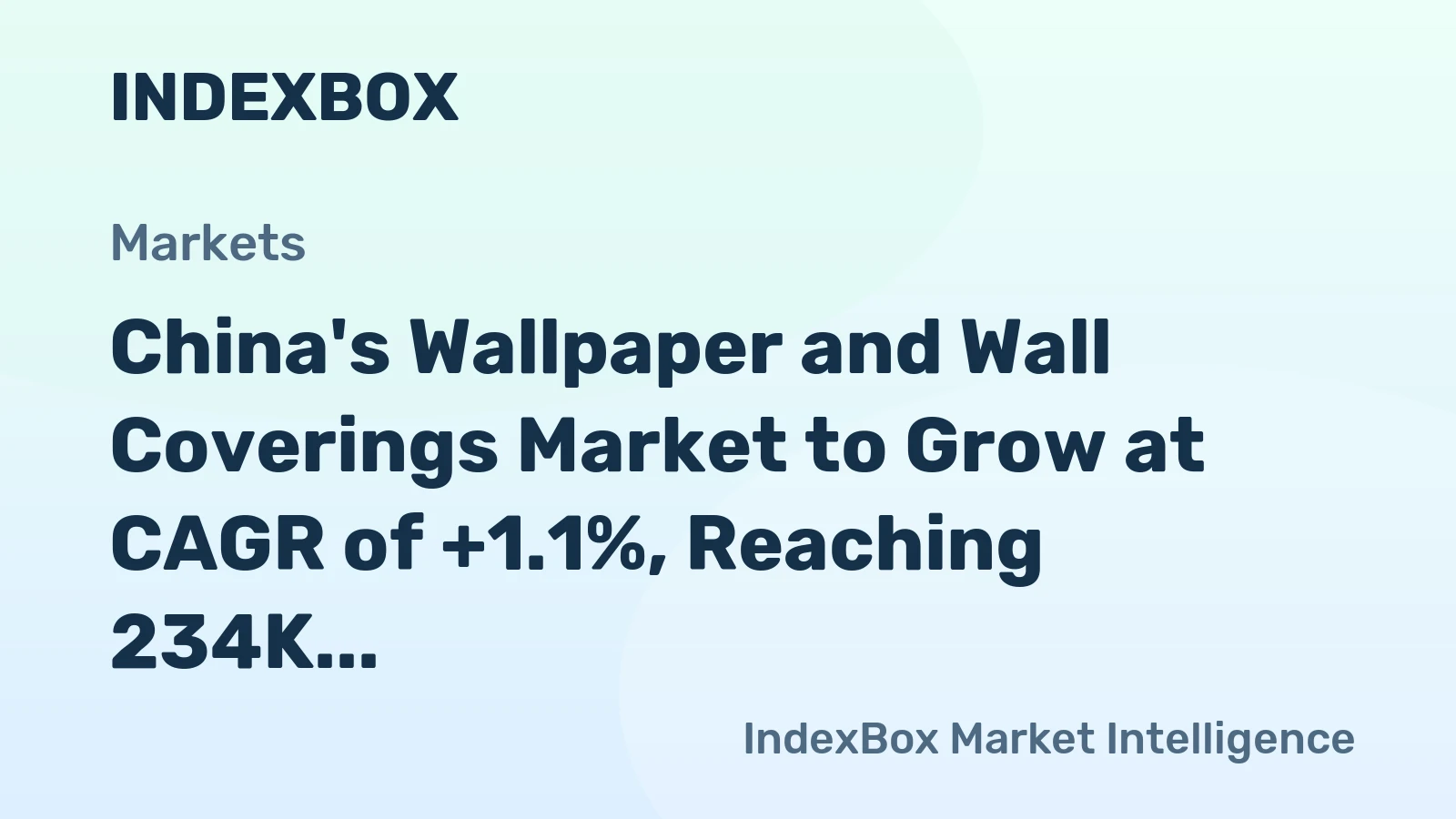 China's Wallpaper and Wall Coverings Market to Grow at CAGR of +1.1%, Reaching 234K Tons by 2035