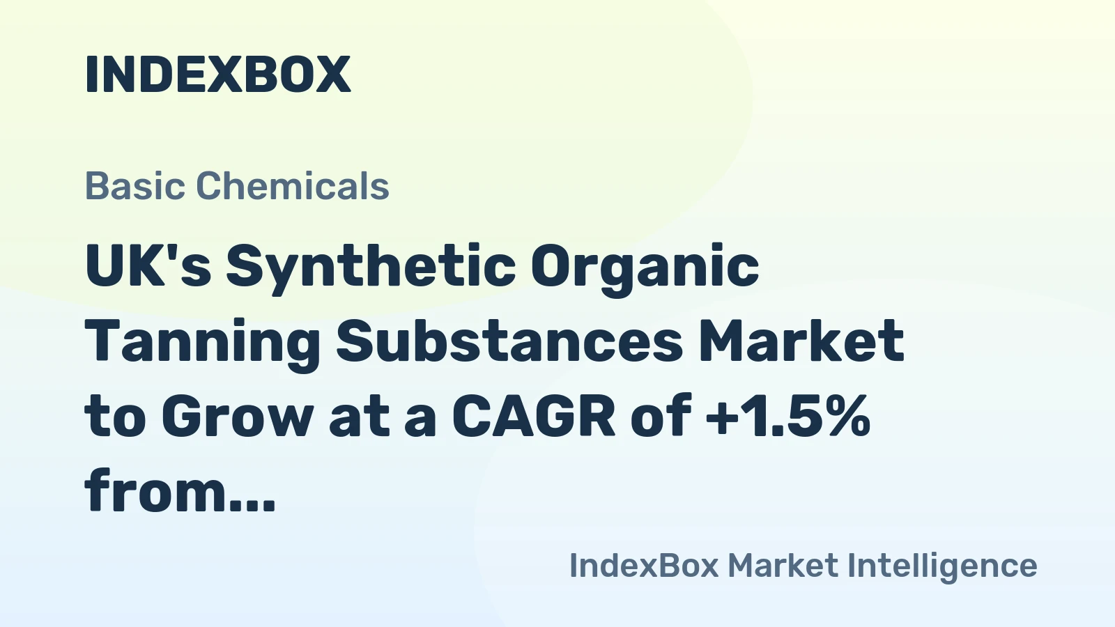 UK's Synthetic Organic Tanning Substances Market to Grow at a CAGR of +1.5% from 2024 to 2035
