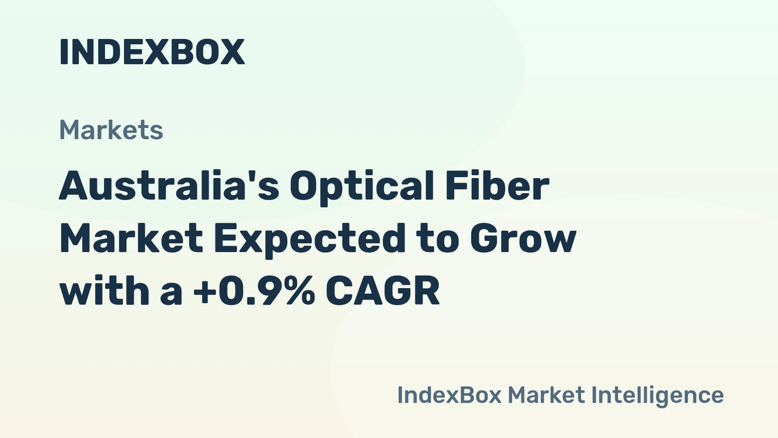 Australia's Optical Fiber Market Expected to Grow with a +0.9% CAGR