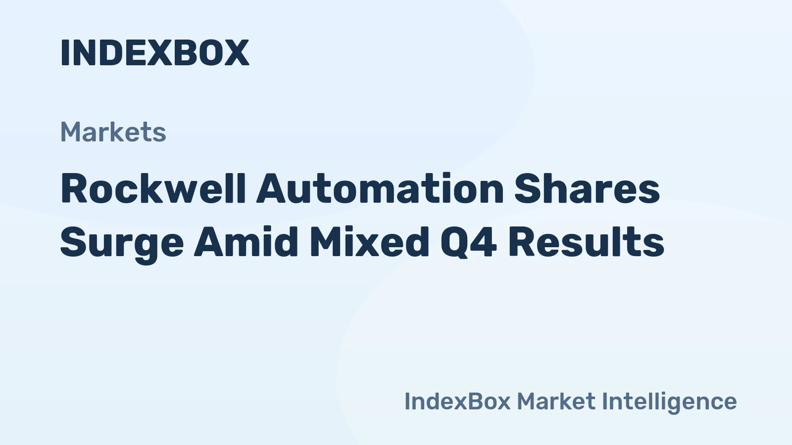 Rockwell Automation Shares Surge Amid Mixed Q4 Results