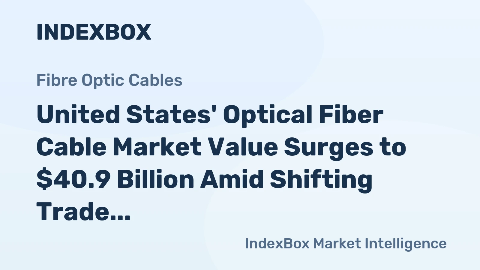 United States' Optical Fiber Cable Market Value Surges to $40.9 Billion Amid Shifting Trade Dynamics