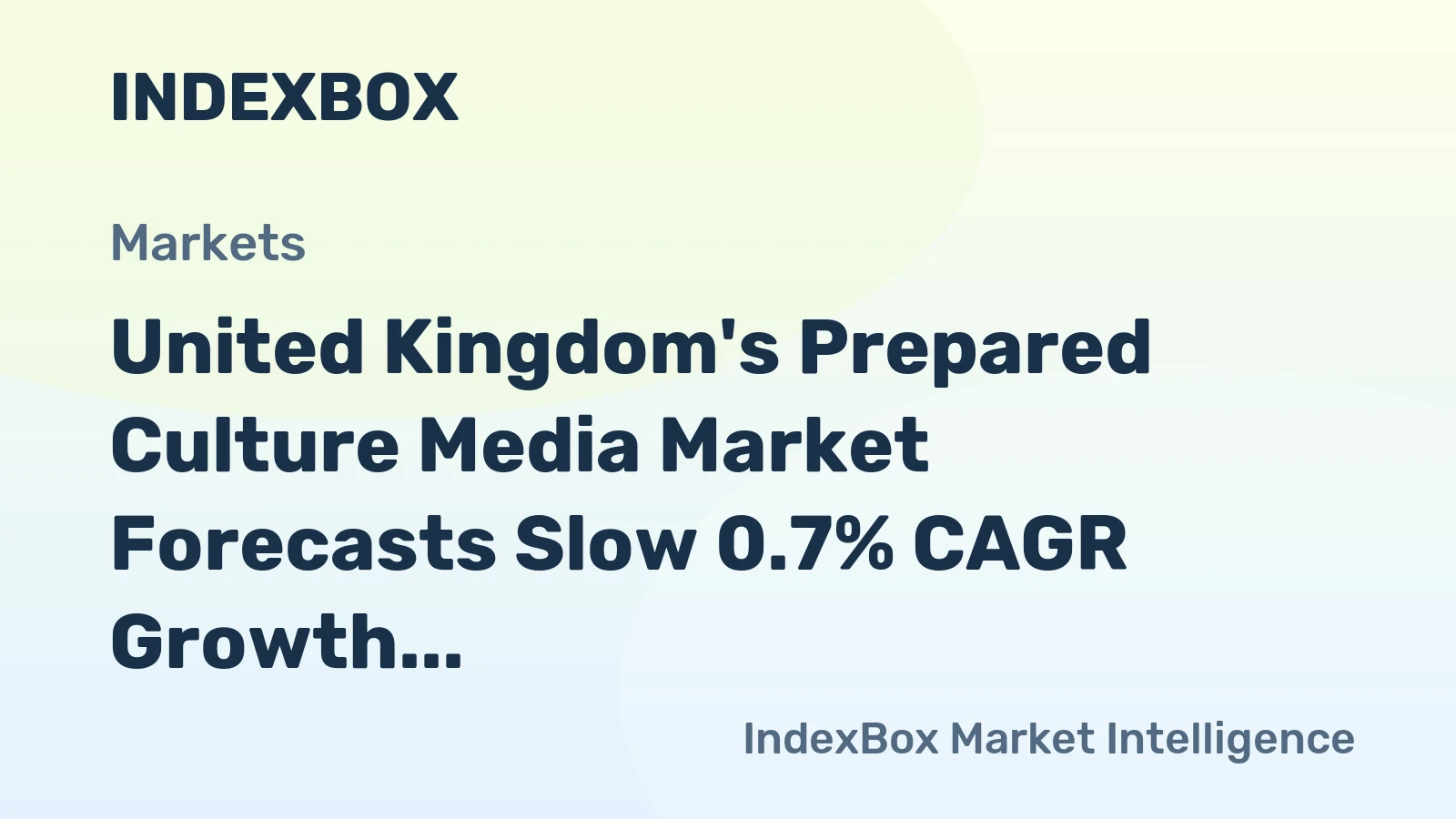 United Kingdom's Prepared Culture Media Market Forecasts Slow 0.7% CAGR Growth Through 2035