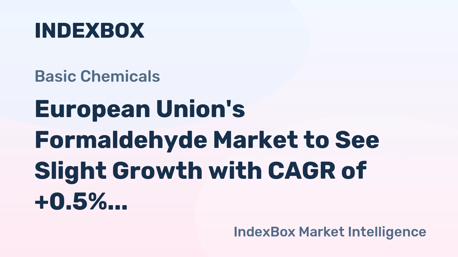 European Union's Formaldehyde Market to See Slight Growth with CAGR of +0.5% from 2024-2035