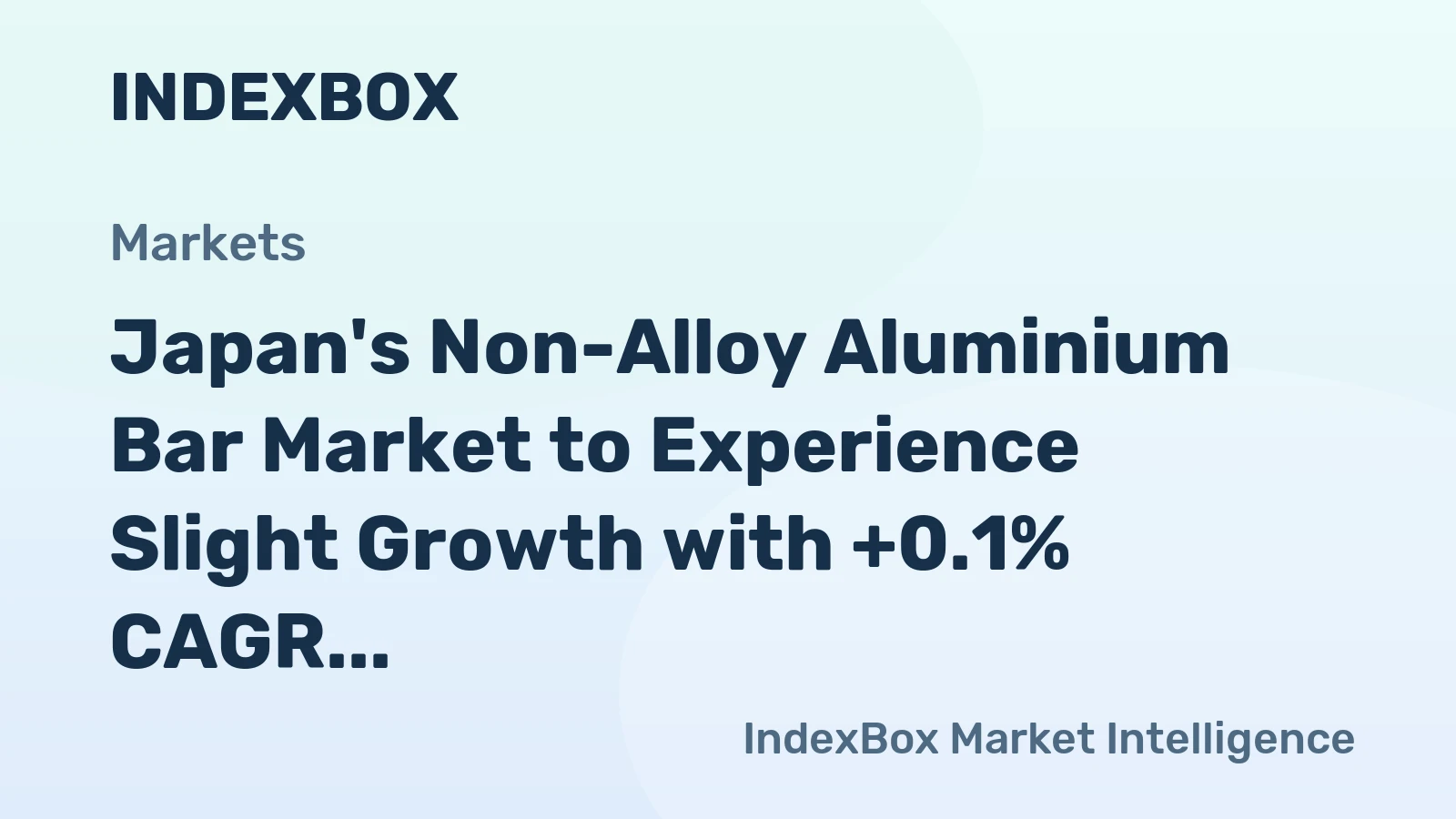 Japan's Non-Alloy Aluminium Bar Market to Experience Slight Growth with +0.1% CAGR