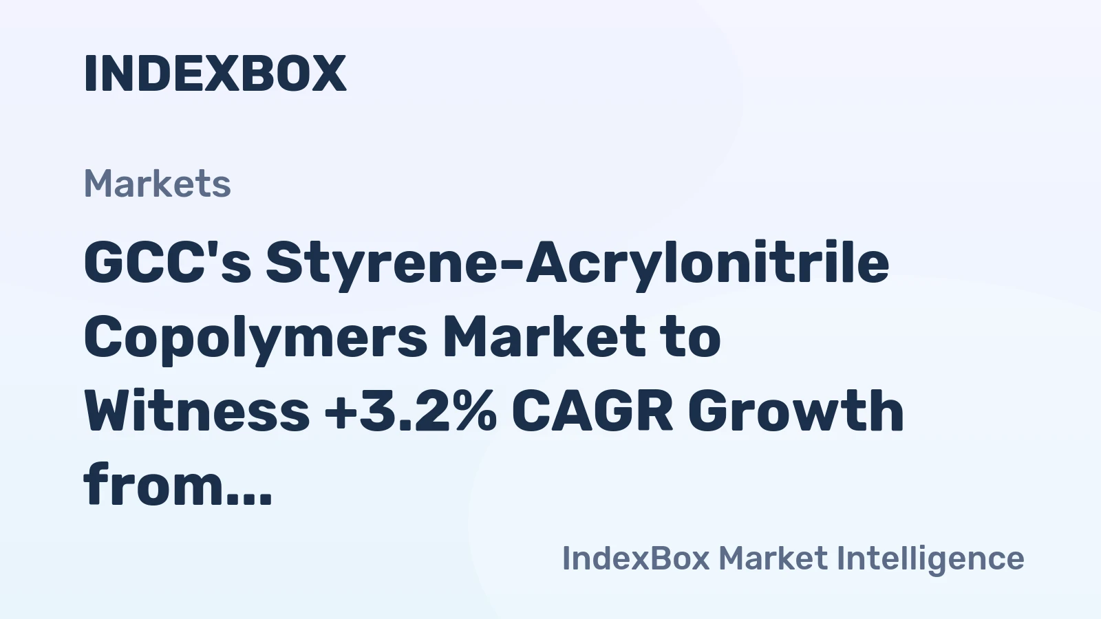 GCC's Styrene-Acrylonitrile Copolymers Market to Witness +3.2% CAGR Growth from 2024 to 2035